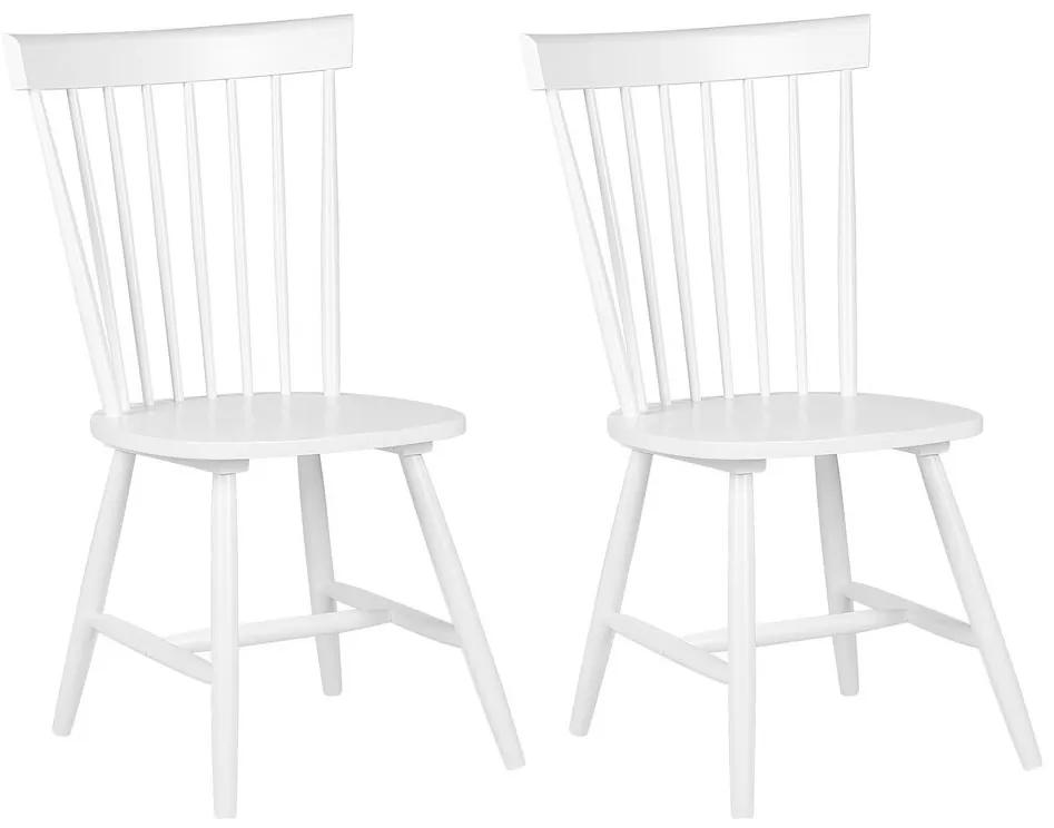 Sada 2 bílých jídelních židlí BURGES Beliani