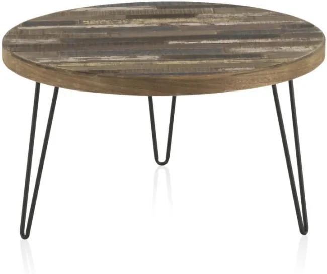 Konferenční stolek s deskou z jilmového dřeva Geese Cala, ⌀ 71 cm