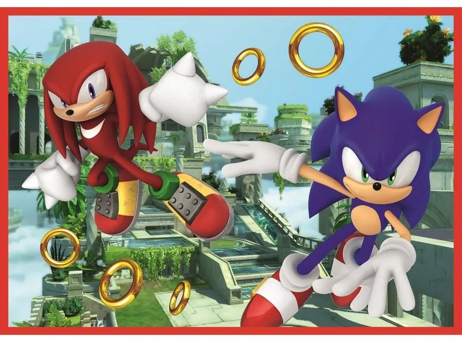 Trefl Puzzle Sonic Dobrodružná jízda, 4v1 (35, 48, 54, 70 dílků)