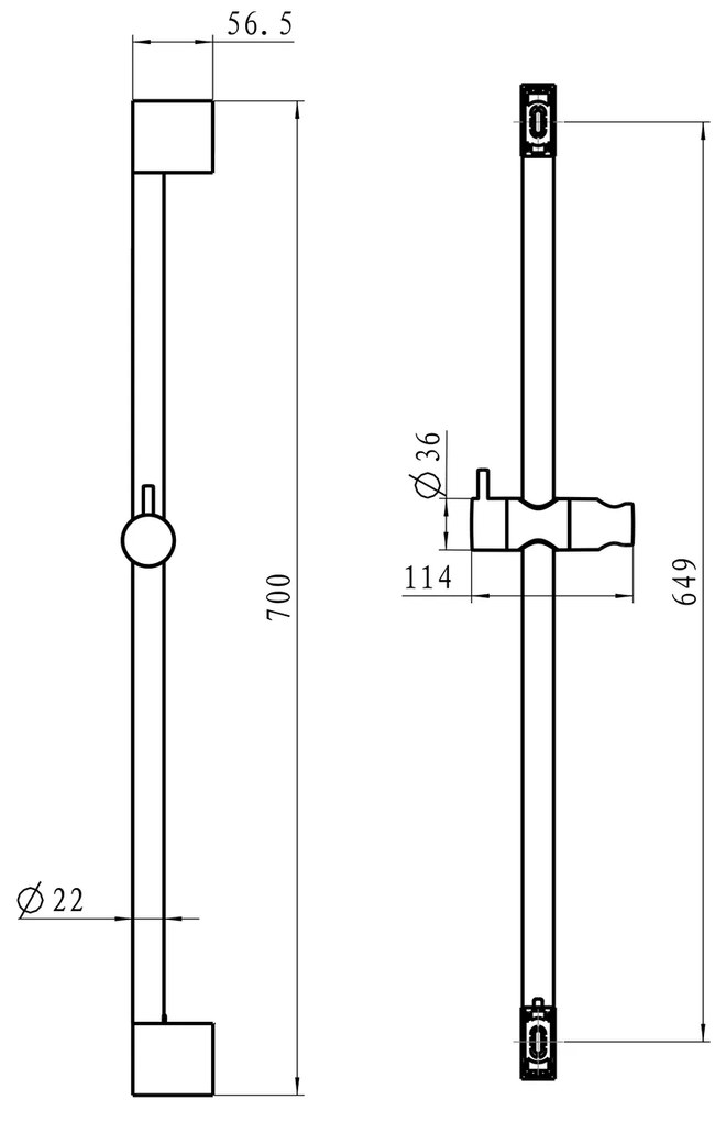 Bruckner Sprchová souprava s mýdlenkou, posuvný držák 645mm, hadice 1500mm, chrom - 621.200.1