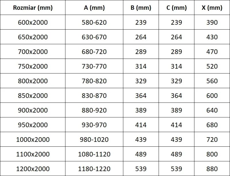 Mexen Exo skládací sprchové dveře 60 cm, transparentní, chrom - 816-060-000-01-00