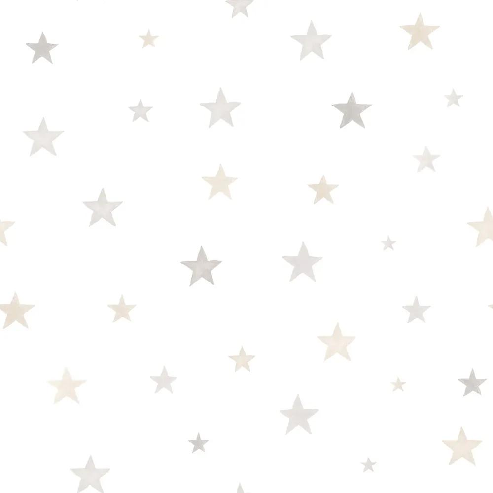 Grandeco Dětská vliesová tapeta na zeď hvězdičky LO2701, Little Ones, Grandeco rozměry 0,53 x 10,05 m
