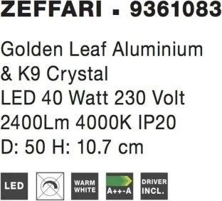 Stropní LED svítidlo NOVA LUCE ZEFFARI 40W 4000K 9361083