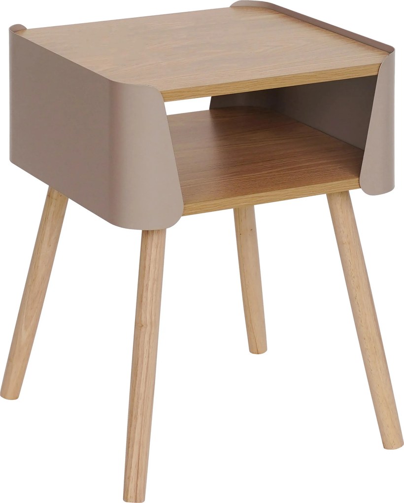 XXXLutz NOČNÍ STOLEK, borovice, přírodní barvy, béžová, 40/54,5/39 cm Xora - 007968033801