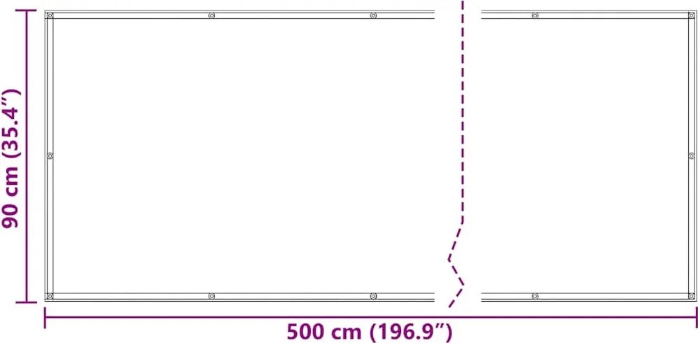 vidaXL Balkónová zástěna 90 x 500 cm oxfordská látka [134870] Barva: Černá