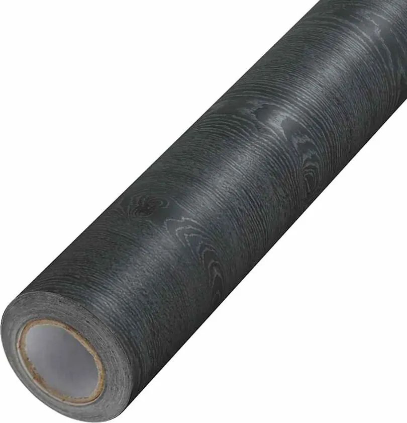 Samolepicí tapeta na nábytek tmavé dřevo 500 x 90 cm PVC 146115