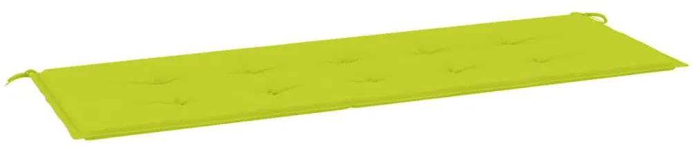 vidaXL Poduška na zahradní lavici jasně zelená 150x50x3cm látka oxford