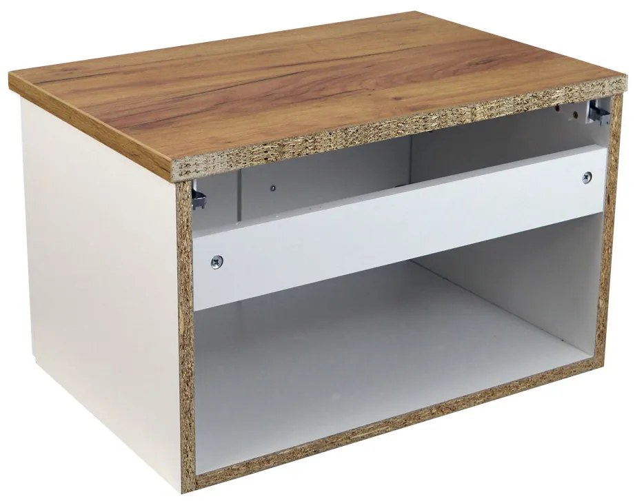Comodo Koupelnová skříňka pod deskové umyvadlo Agria II W 60-HD - bílá/zlatý dub