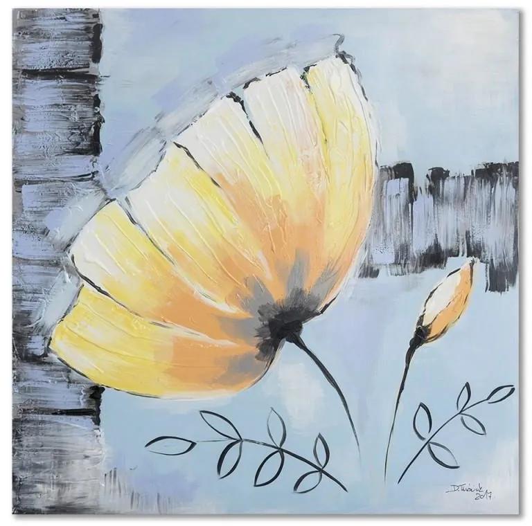 Obraz CARO - Yellow Flower 3 100x100 cm