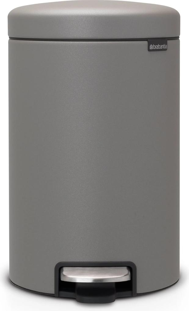 Odpadkový koš s pedálem NewIcon 12 l mineral concrete grey