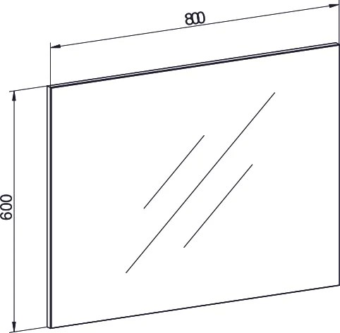 Mereo Mereo, Zrcadlo 60x80x2 cm, CN690
