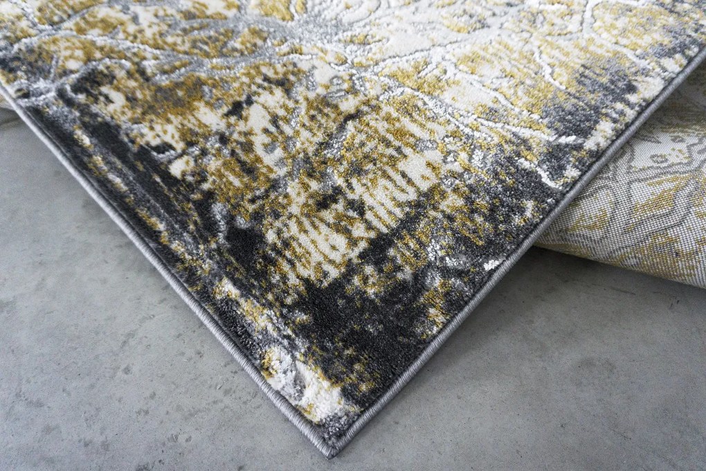 Berfin Dywany, Kusový koberec Zara 9630 Yellow Grey, 140x190, žlutá, kancelář