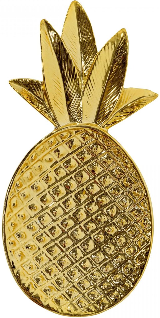 Bloomingville Keramický tácek Pineapple Gold, zlatá barva, keramika