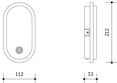 LED Venkovní nástěnné svítidlo se senzorem OVAL LED/10W/230V IP65 bílá
