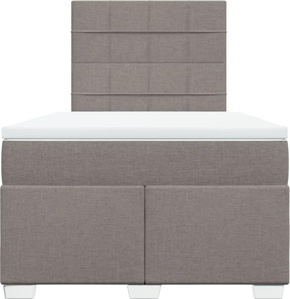 Box spring postel s matrací taupe 120x190 cm textil 3292731