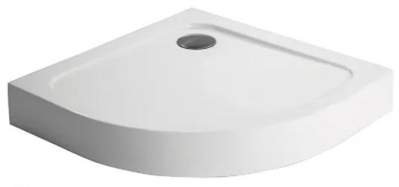 Polimat Kompaktní čtvrtkruhová akrylátová sprchová vanička Standard 1 80x80 (90x90) Barva: Bílá, Rozměry (cm): 90x90