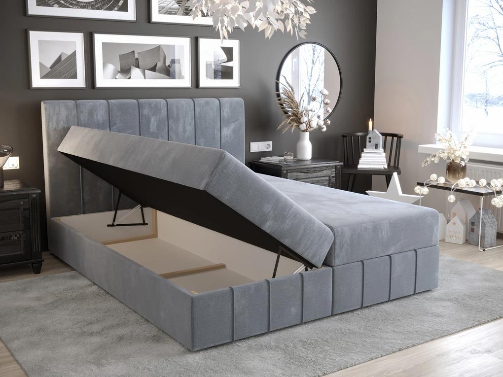 Manželská postel Boxspring 180 cm Barack (béžová) (s matrací a úložným prostorem). 1046401