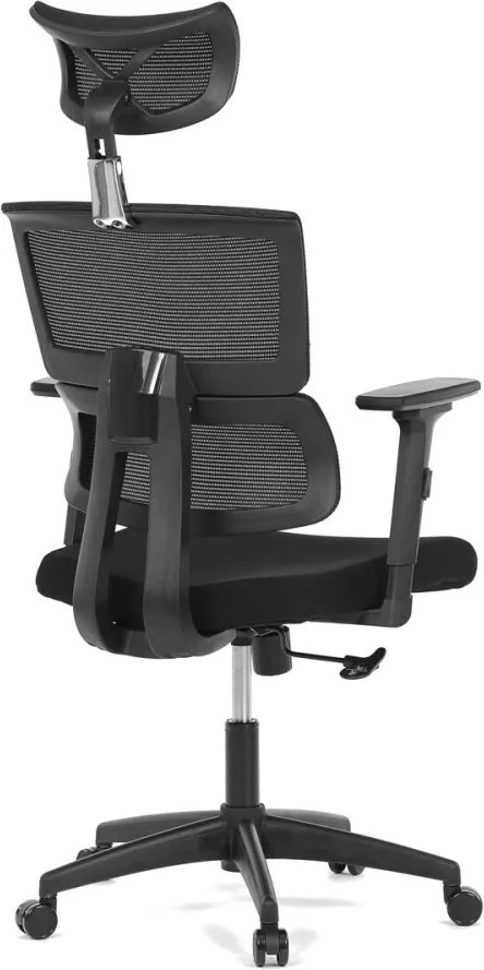 Kancelářská židle KA-B1025 BK, houpací mechanismus, černá síťovina (63 x 68) cm
