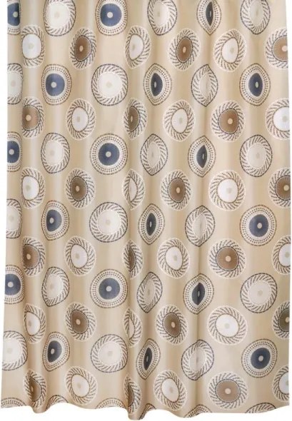 Bellatex Koupelnový závěs 180x200 cm Kolo Hnědá