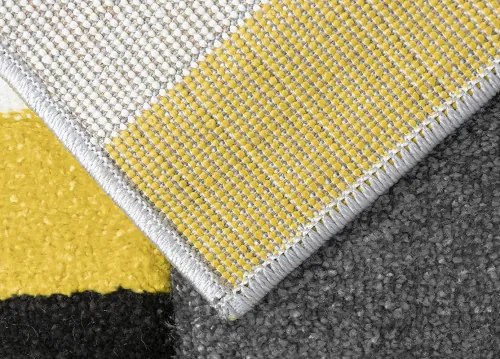 Koberce Breno Kusový koberec ALORA A1027 Yellow, Šedá, Vícebarevné, 140 x 200 cm