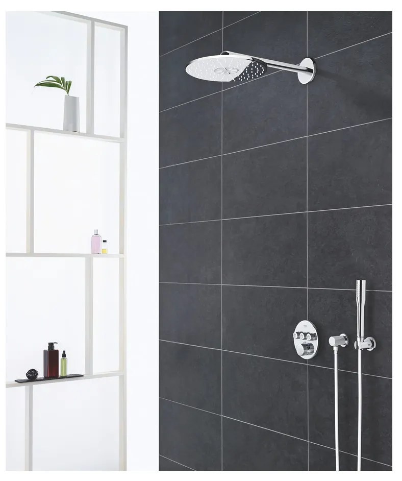 Grohe Rainshower 310 SmartActive - Set hlavové sprchy s 2 režimy proudu, chrom 26475000