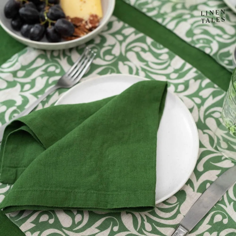Lněné ubrousky v sadě 2 ks 40x40 cm True Green – Linen Tales