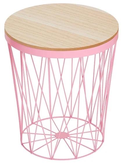 INV Konferenční-odkládací stolek Marely II růžový
