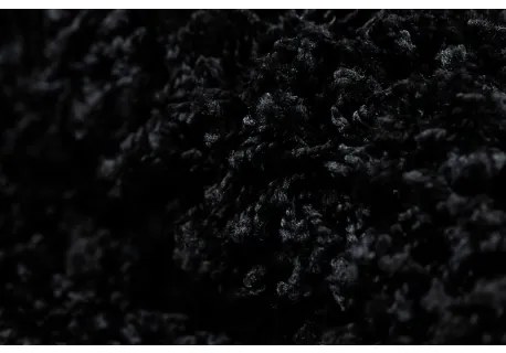 Dywany Luszczow Kusový koberec SOFFI shaggy 5 cm černý Rozměr koberce: 60 x 250 cm