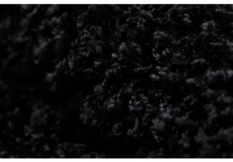 Dywany Luszczow Kusový koberec SOFFI shaggy 5 cm černý Rozměr koberce: 60 x 300 cm