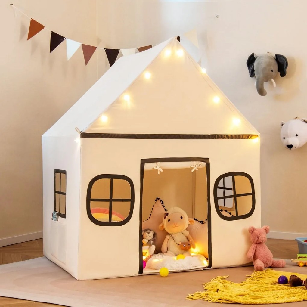 Costway Dětský vnitřní dětský stan Playhouse s hvězdicovými světly