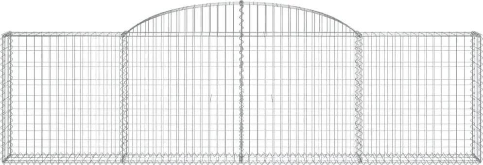 Klenuté gabionové koše 13ks 300x30x80/100 cm pozinkované železo 3146514