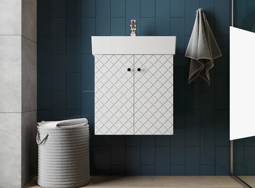 Kingsbath / Lavedo Tessera White 50 koupelnová skříňka s umyvadlem