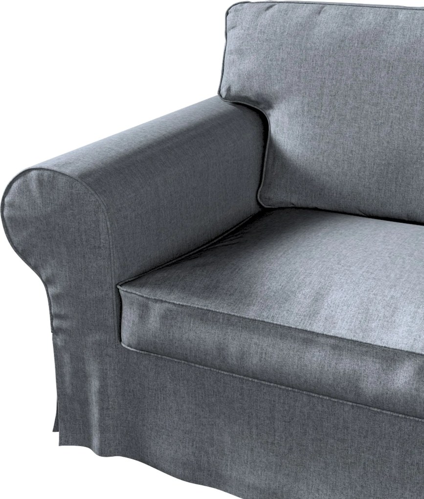 Potah na pohovku IKEA Ektorp 2-místná s lenoškou barva šedá látka pletený vzor