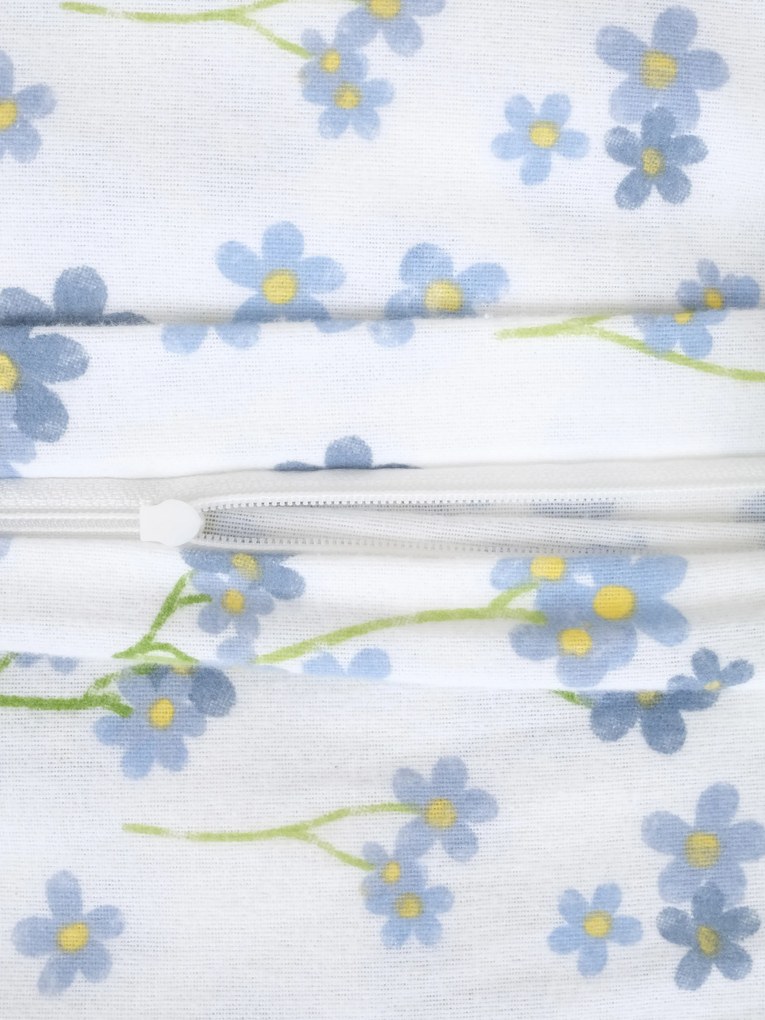 MK Lůžkoviny Flanelové povlečení - Pomněnky 140 × 200 cm, 70 x 90 cm