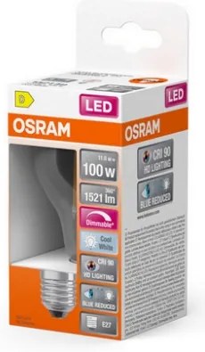 LED žárovka E27 OSRAM Filament CLA FIL 11W (100W) neutrální bílá (4000K) stmívatelná