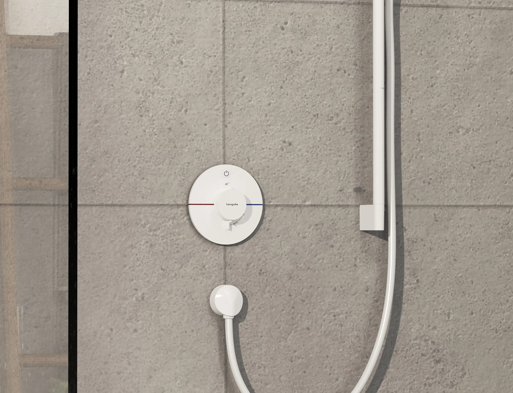 Hansgrohe ShowerSelect Comfort S, termostat pod omítku pro 1 spotřebič, bílá matná, HAN-15553700