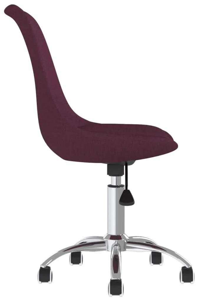 Otočné jídelní židle 2 ks fialové textil,  338355