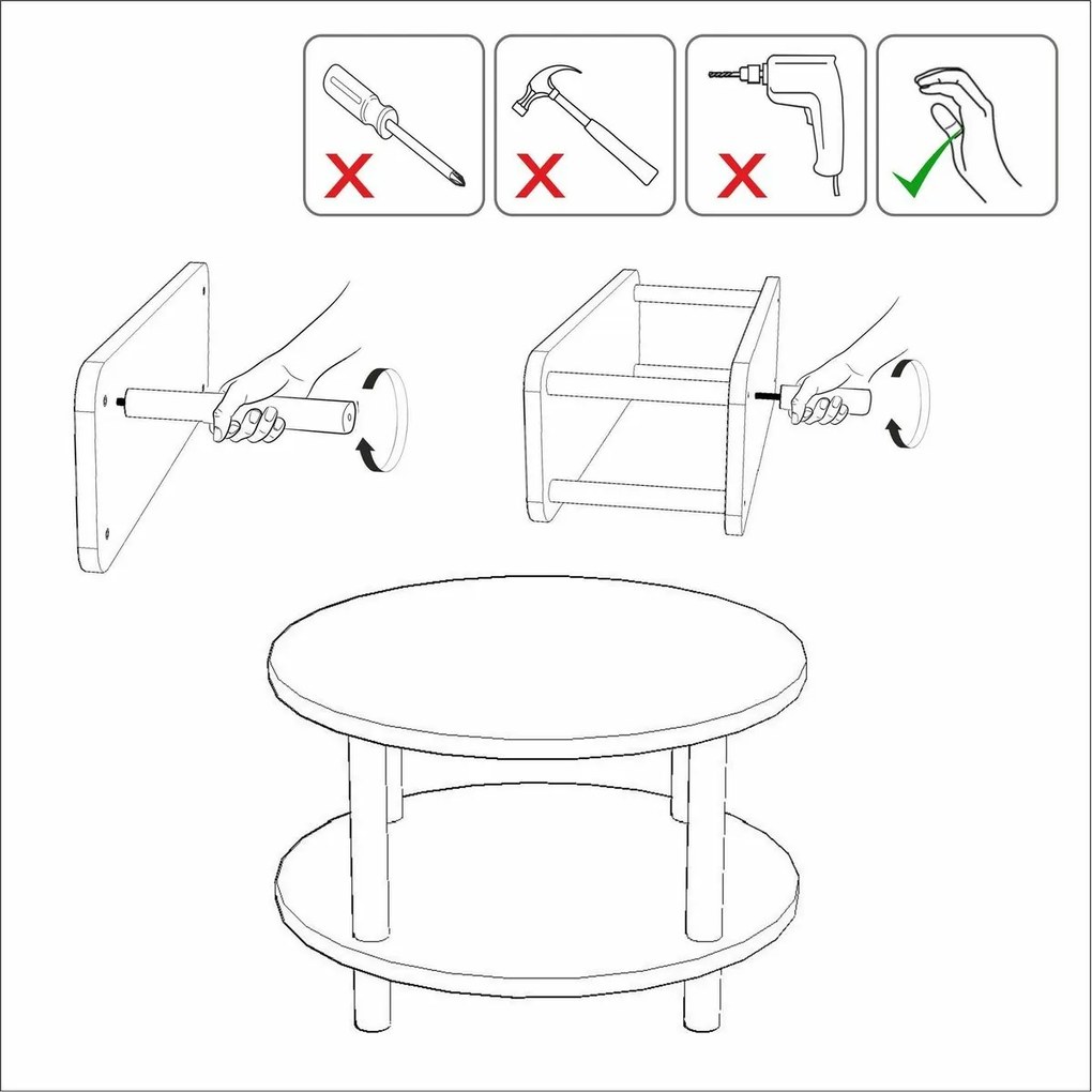 Konferenční stolek Roby Atlantic Pine and Black