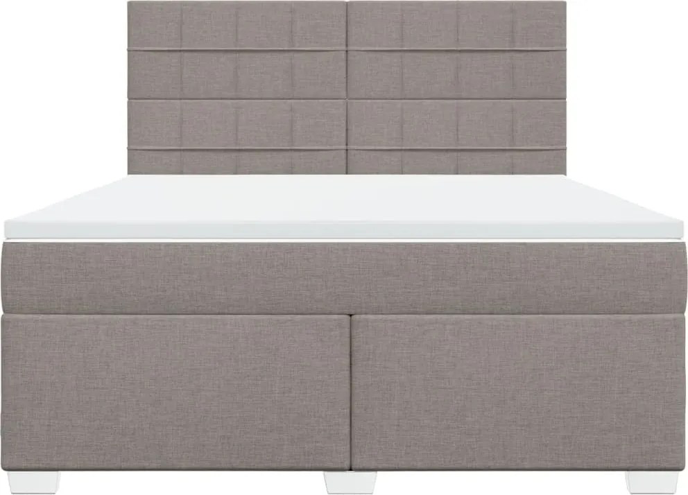 Box spring postel s matrací taupe 180x200 cm textil 3290571