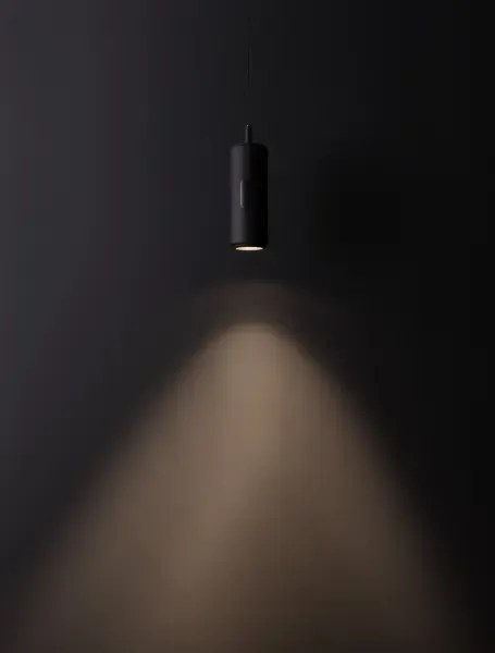 LED stmívatelný černý moderní lustr Holm