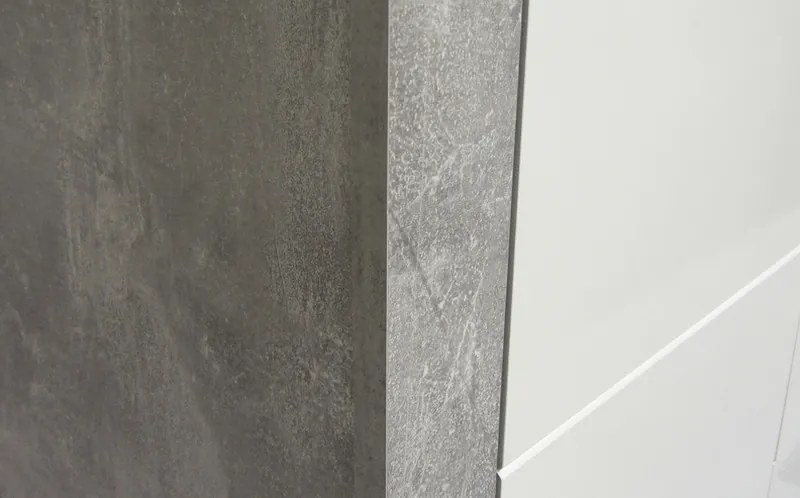 Komoda Stone 82 cm, beton/bílá