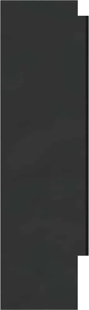 Koupelnová skříňka se zrcadlem 80 x 15 x 60 cm MDF zářivě černá 331531