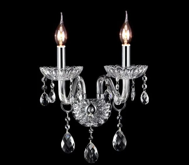 Toolight - Křišťálová nástěnná lampa 2xE14 60W 300757, chromová, OSW-04603