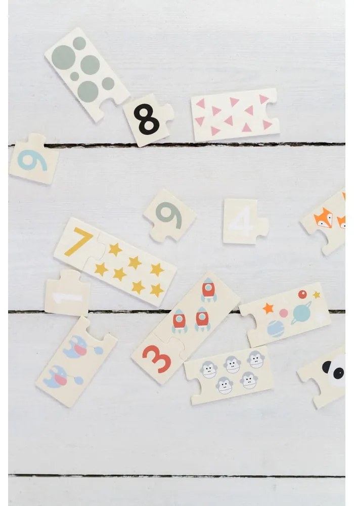 Dřevěné dětské puzzle (počet dílků 20) Numbers – Kindsgut