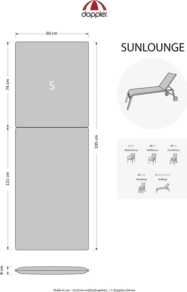 Doppler MOTION XL 940 polstr na lehátko