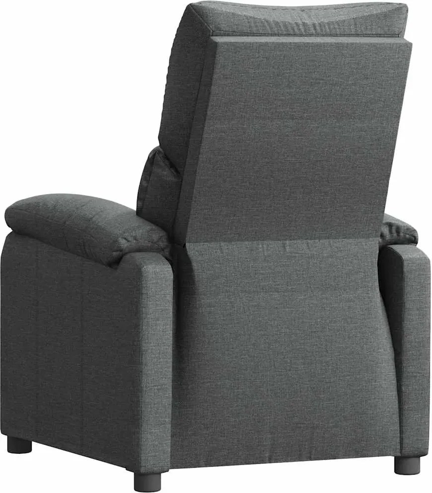 Polohovací křeslo tmavě šedé textil 340178
