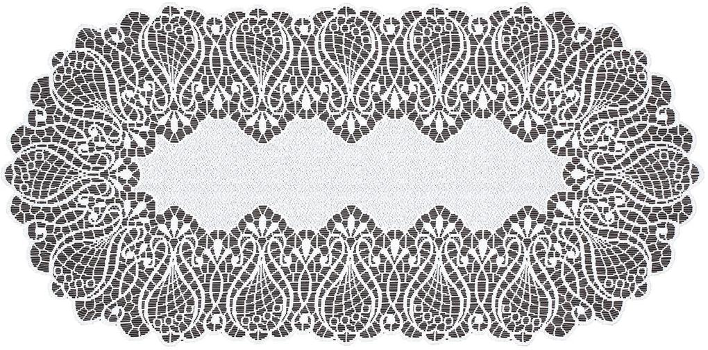 Žakárový ubrus - běhoun JANSEN různé rozměry bílá MyBestHome Rozměr: 80x40 cm