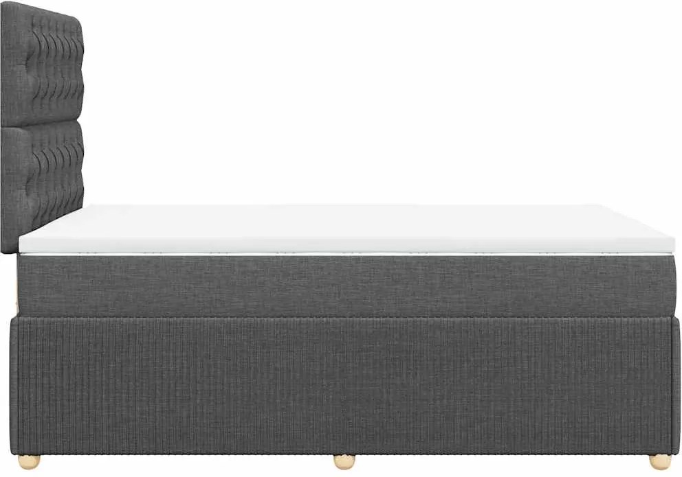 Box spring postel s matrací tmavě šedá 120x200 cm textil 3292031