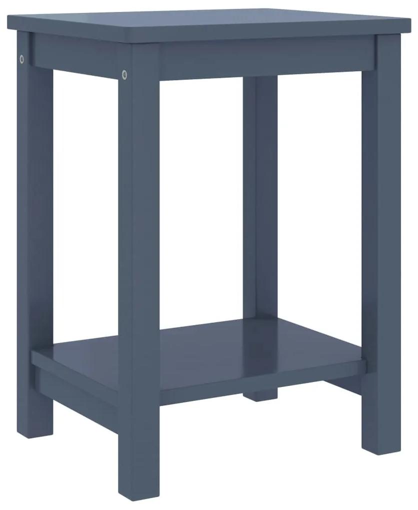 vidaXL Noční stolek světle šedý 35 x 30 x 47 cm masivní borové dřevo