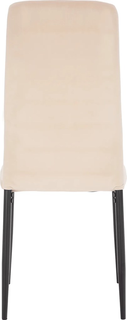 Jídelní židle SWISS - velvet látka, Dulux béžová / černá